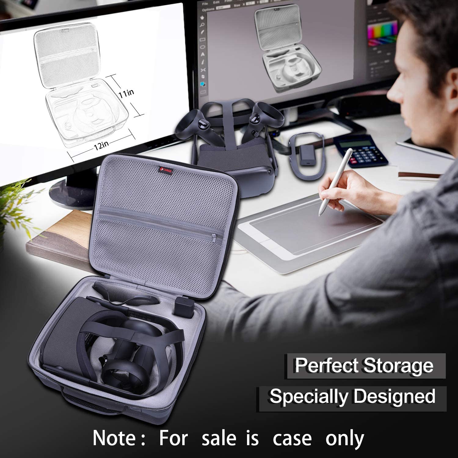 XANAD Hard Case for Oculus Quest 2 & Quest All-in-one VR Gaming Headset - Storage Protective Bag