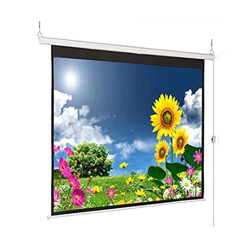 XDDCDH 72 inch 16:9 Matte Gray Fabric Fiber Glass Electric Motorized Projector Screen Home Cinema Business School Bar