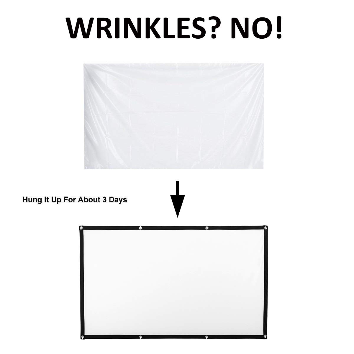 XDDCDH Folding Projector Screen Portable Home Outdoor KTV Office 3D Projector Screen Projection Screen 60/72/84/100/120 Inch (Size : 60 inch)