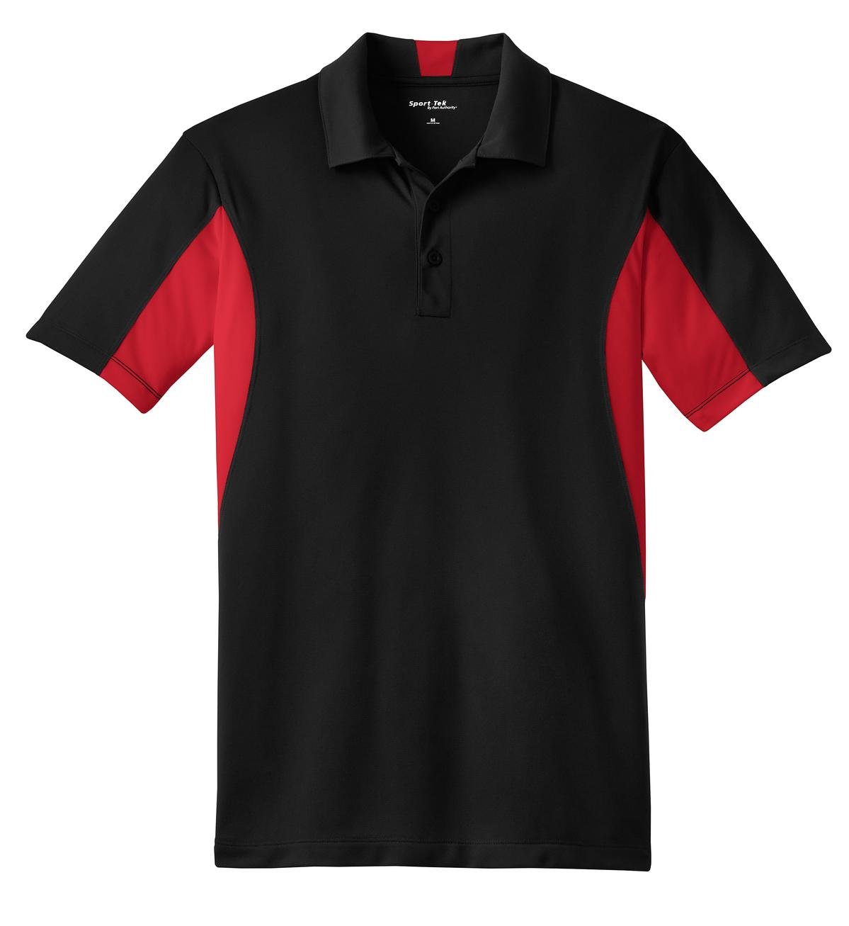 SPORT-TEK Side Blocked Micropique Sport-Wick Polo F20 Black/True Red