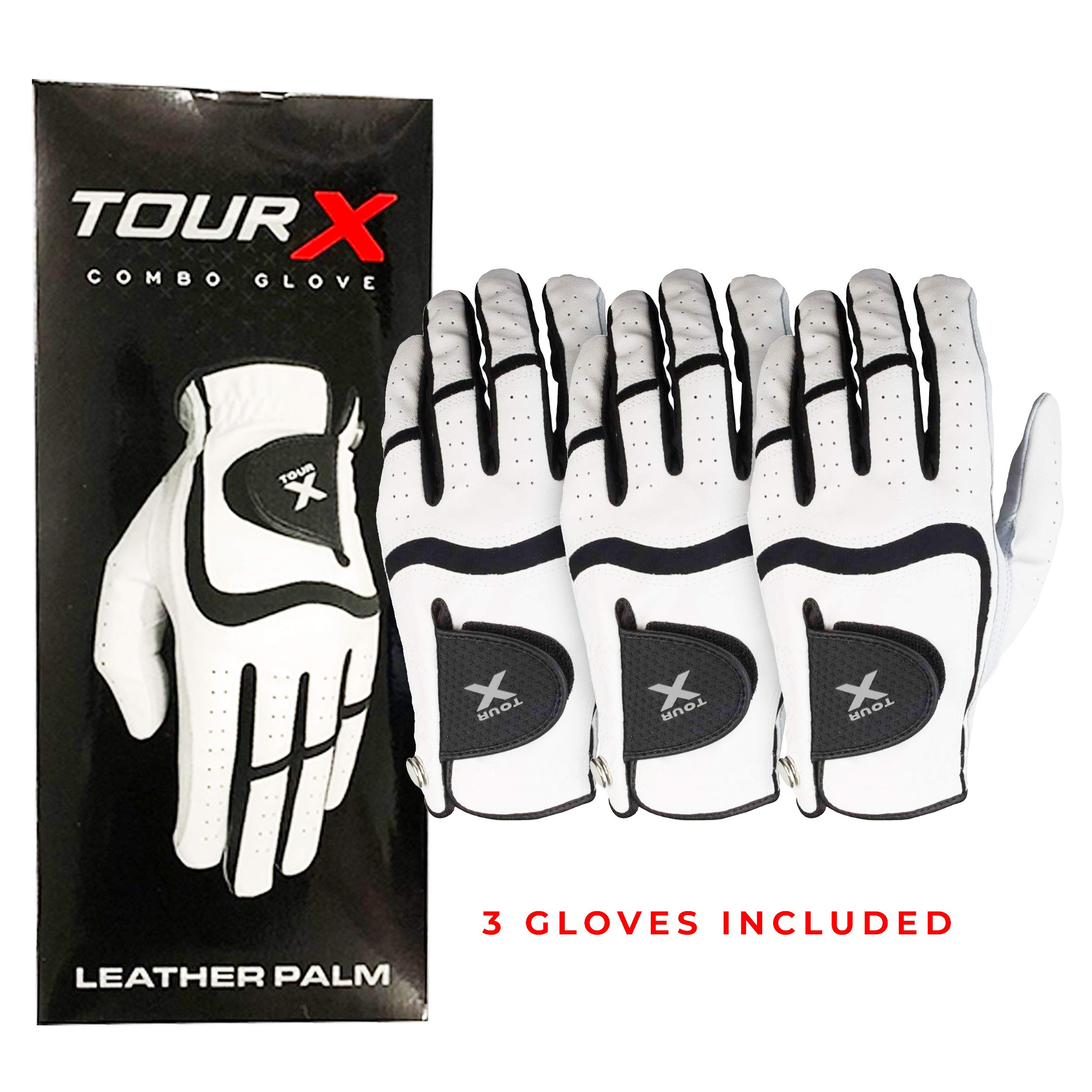 Tour X Combo Golf Gloves 3pk Men's LH Medium-Large