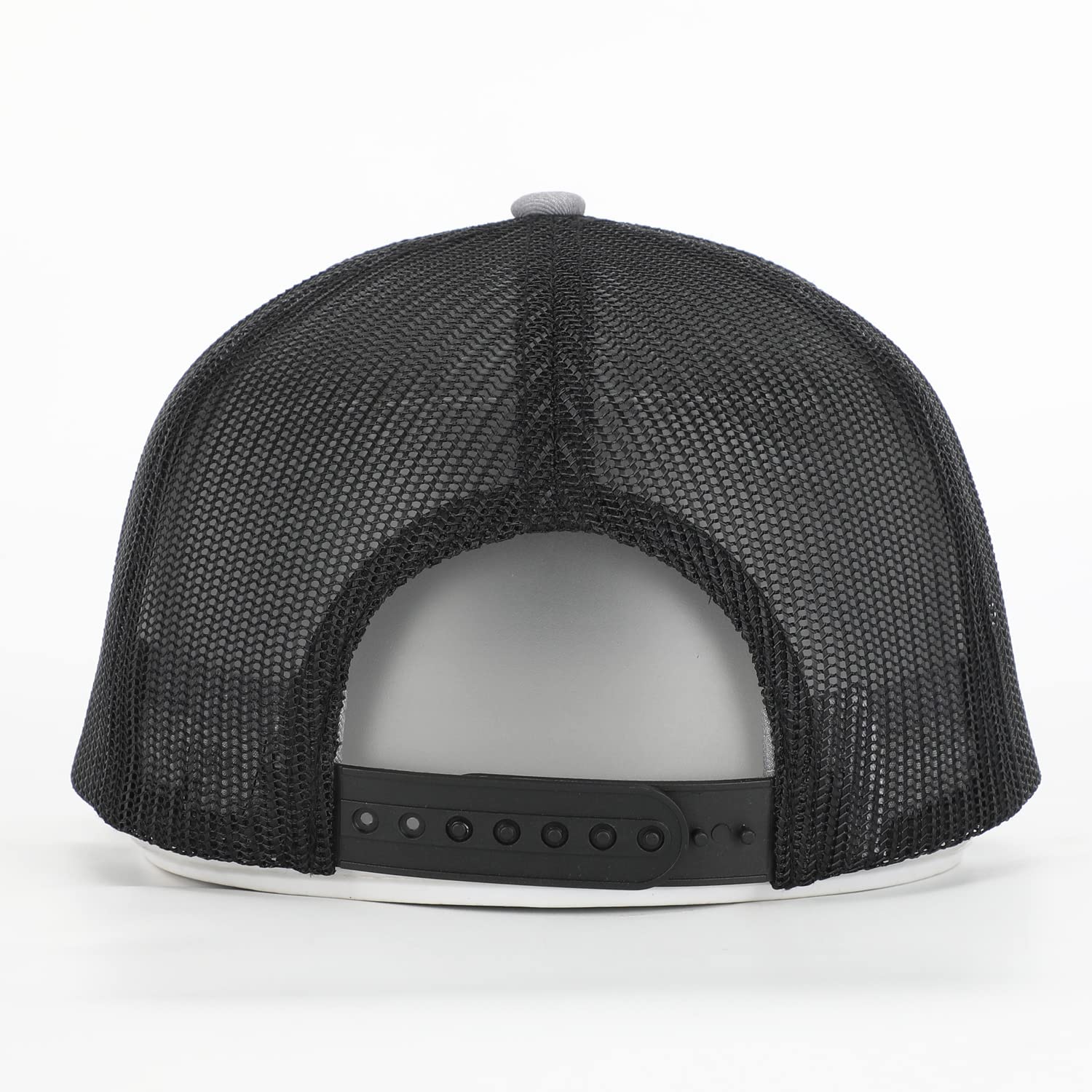 WUE Trucker Hat The Palm Tree Hat Snapback hats for men (Heather Grey/Black)