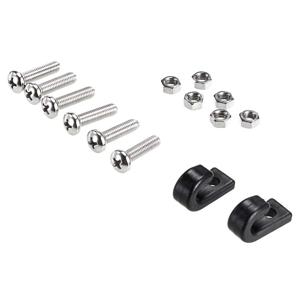 YiMusic 2 Pieces Black Kayak Side Mount Carry Handles with Bungee Screws and J Hook Suit for Kayak Boat Canoe Handles Hardwares