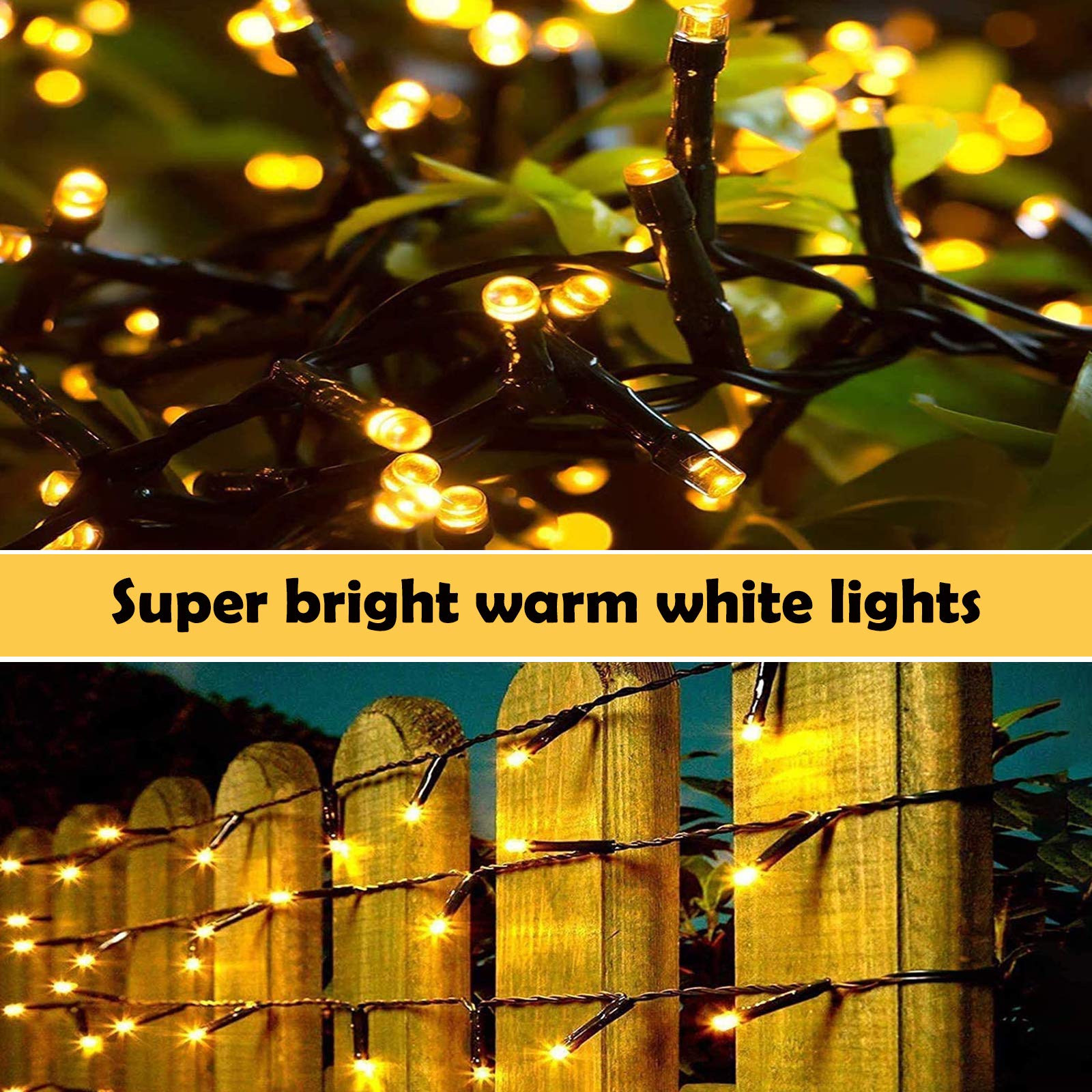 XUNXMAS Bright Christmas Lights Outdoor 800 LED Christmas String Lights, 327ft 8 Modes Timer Fairy Twinkle Tree Lights for Home, Party, Holiday, Indoor Xmas Decorations Warm White