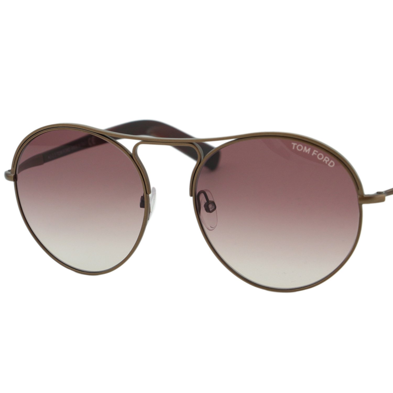 Tom Ford Gradient Bordeaux Round Sunglasses FT0449-49T