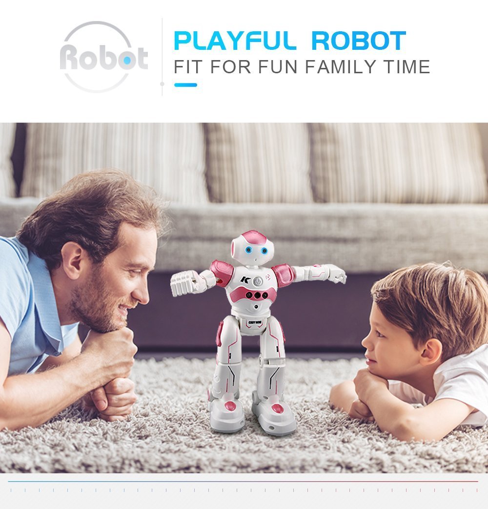 Threeking Rc Robot Toys Gesture Sensing Remote Control Programmable Robot Toy for 6+ Years Old Kids Birthday Present Gift