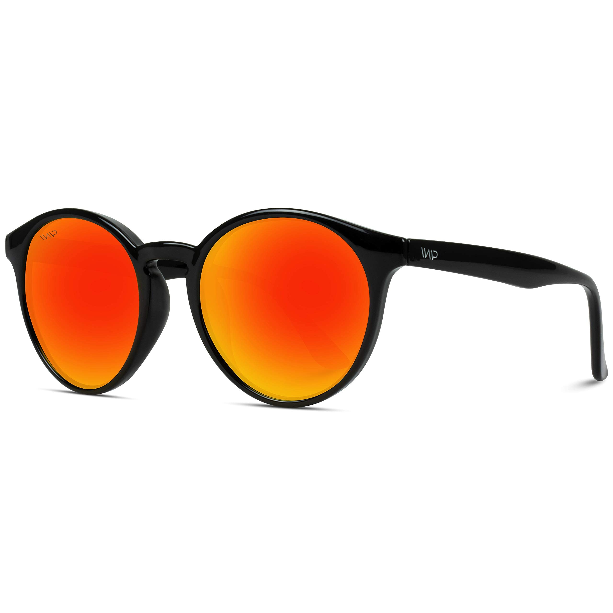 WearMe Pro - Retro Round Sturdy Sunglasses 100% UVA/UVB Lenses for Women Men (Beige Tortoise Frame/Brown Lens, 51)