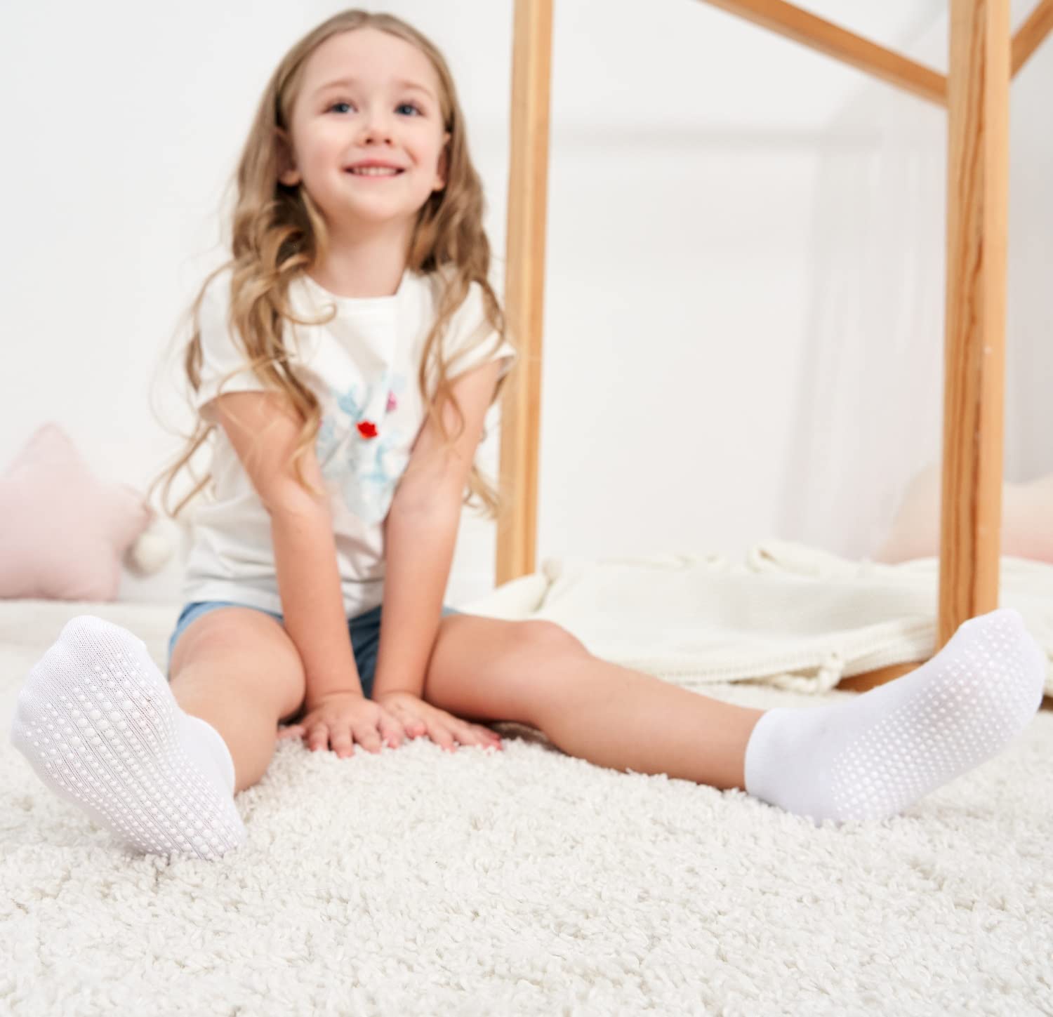 ZAPLES Baby Non Slip Grip Ankle Socks with Non Skid Soles for Infants Toddlers Kids Boys Girls, Assorted 9 Pack, 6-12 Months