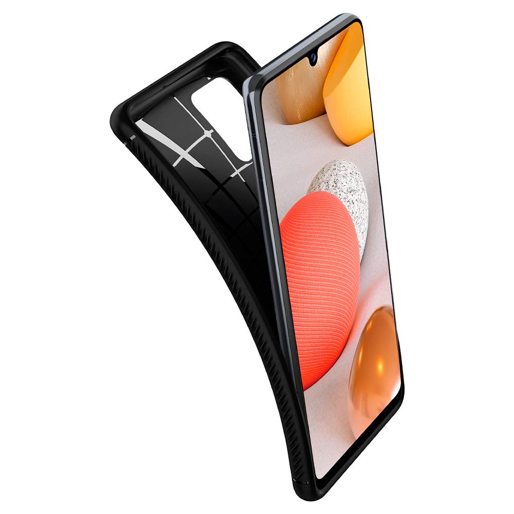 Spigen Rugged Armor Designed for Galaxy M42 5G Case (2021) / Designed for Galaxy A42 5G Case (2020) [NOT Compatible with Verizon Version] - Matte Black