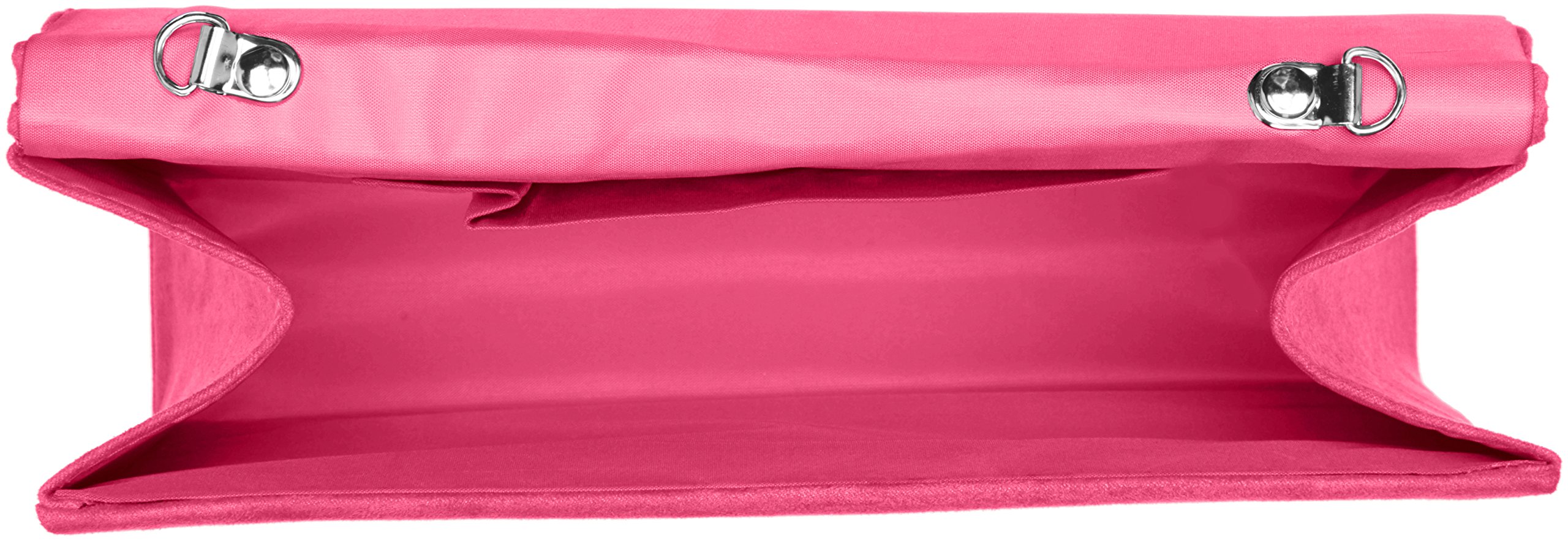 SwankySwans Iggy Suede Velvet Envelope Party Prom Clutch Bag, Pink (Fuschia)