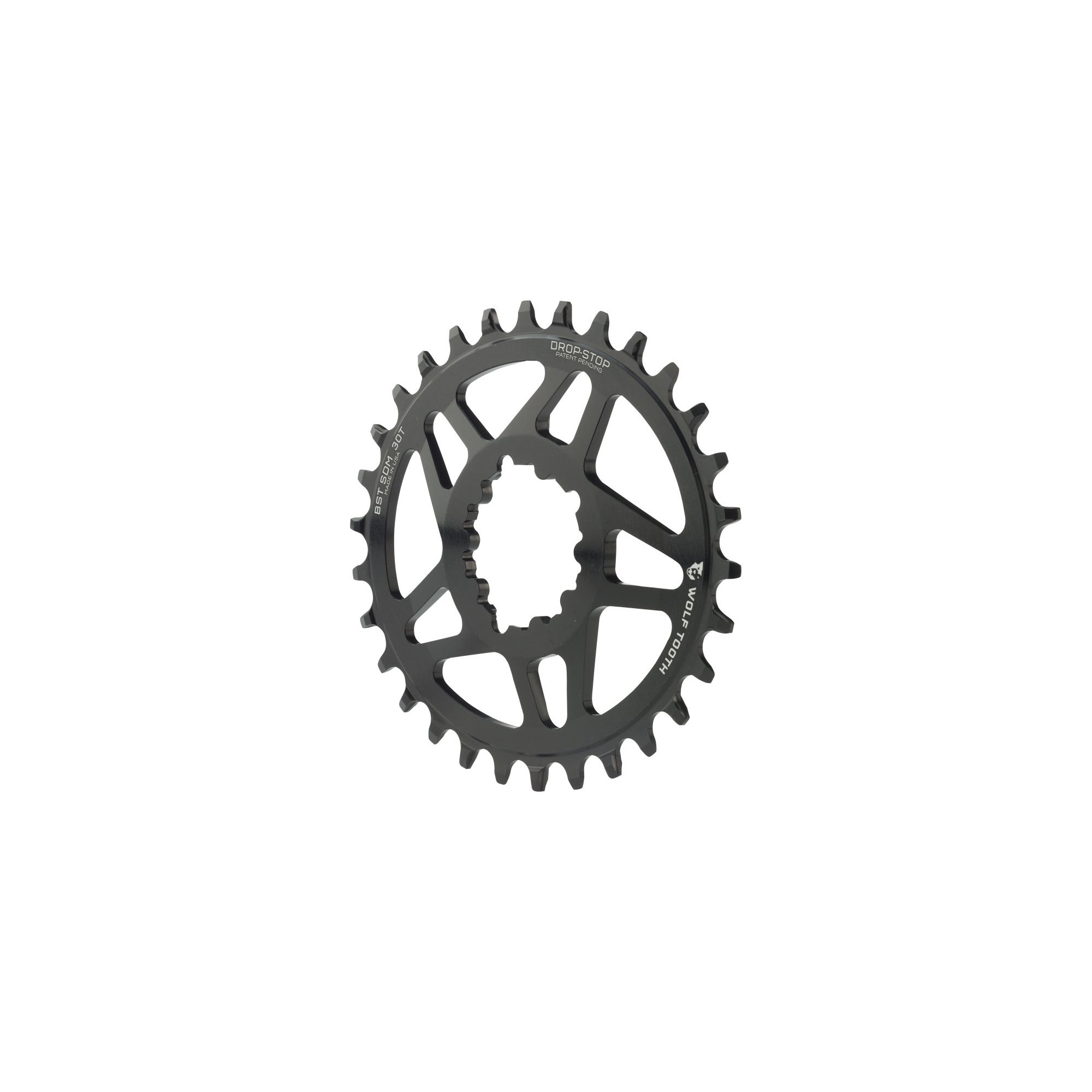 Wolf Tooth Elliptical Mountain Bike Direct Mount Oval Chainrings for SRAM Cranks (30 Tooth, Drop-Stop A, PowerTrac, Boost, MTB)