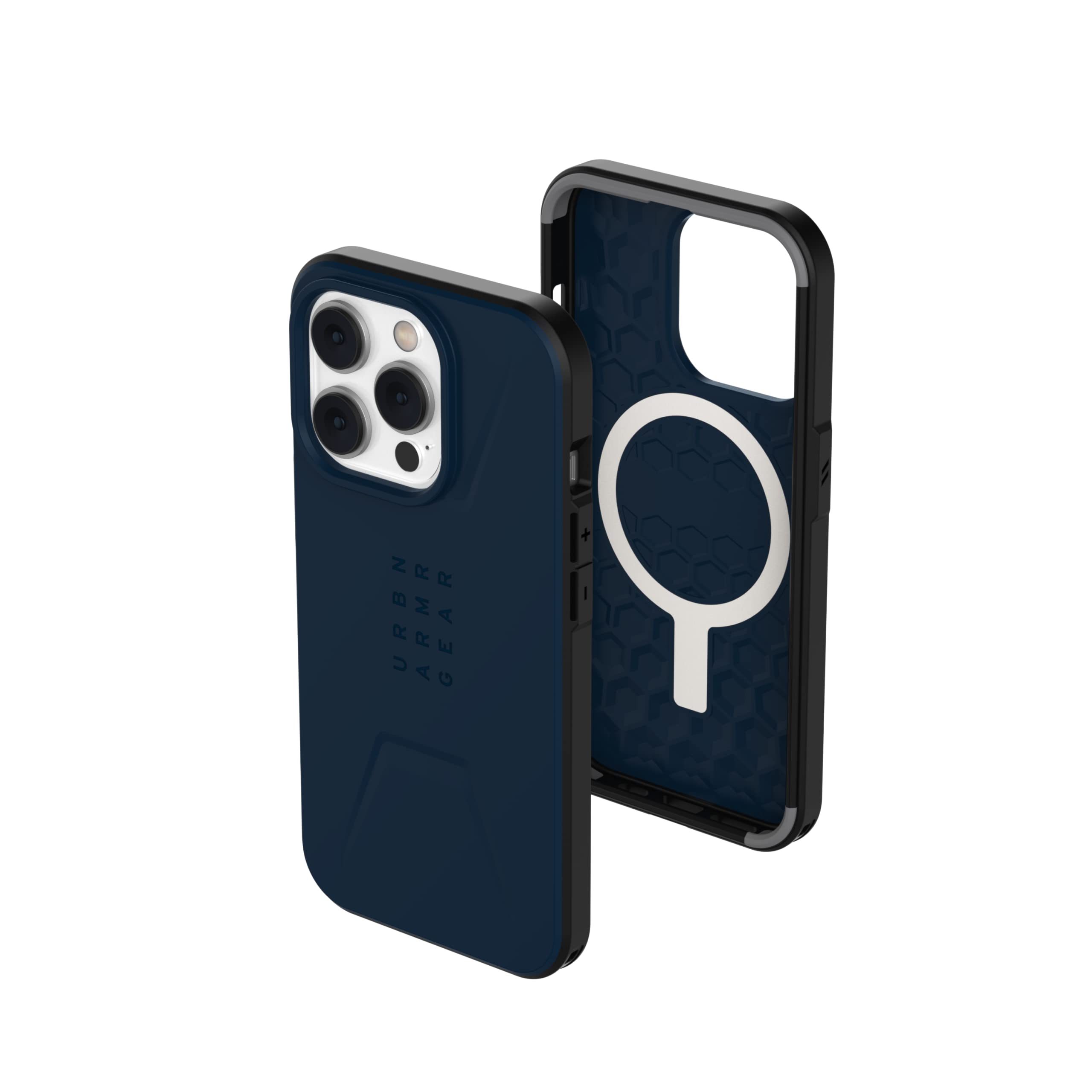 URBAN ARMOR GEAR UAG Designed for iPhone 14 Pro Case Blue Mallard 6.1" Civilian Built-in Magnet Compatible with MagSafe Charging Sleek Ultra Thin Slim Dropproof Shockproof Protective Cover