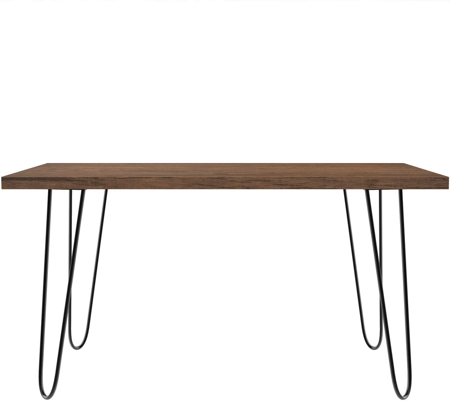 Writing Computer Desk Modern Simple Study Desk Retro Hairpin Compact Laptop Table for Home Office Notebook Desk Brown Desktop Black Leg