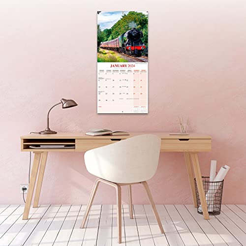 Steam Train Calendar - Calendars 2023 - 2024 Wall Calendars - Steam Trains 16 Month Wall Calendar by Avonside