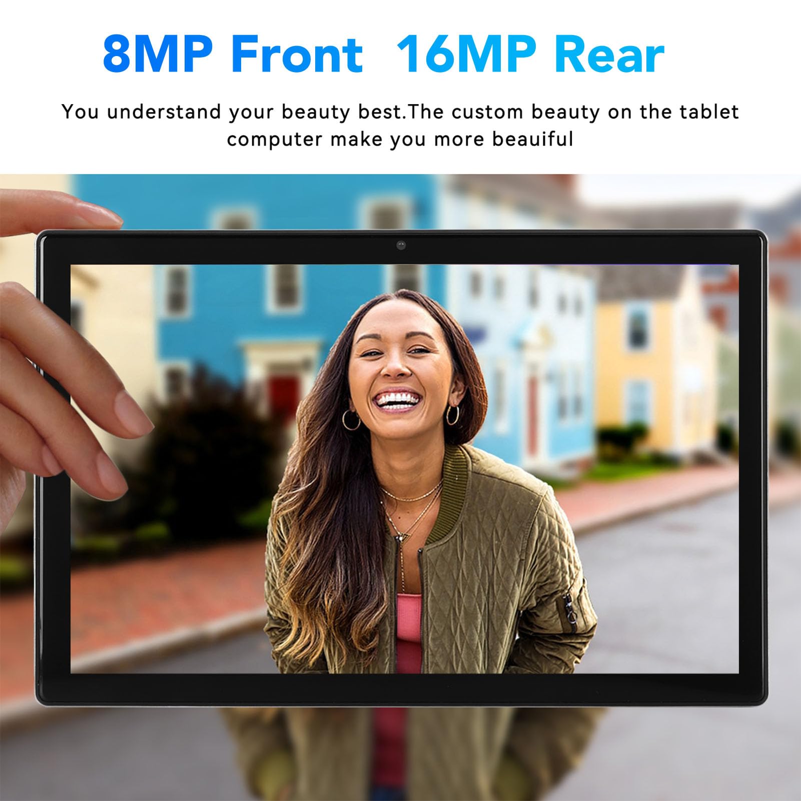 Yoidesu 2 in 1 Tablet with Keyboard, 6GB+128GB, 10.1 Inch Tablet Android 12 Tablet Includes Keyboard and Case, 5G WiFi, 8MP Dual Camera, 1960 x 1080 FHD, 7000mAH (North America Spec.)