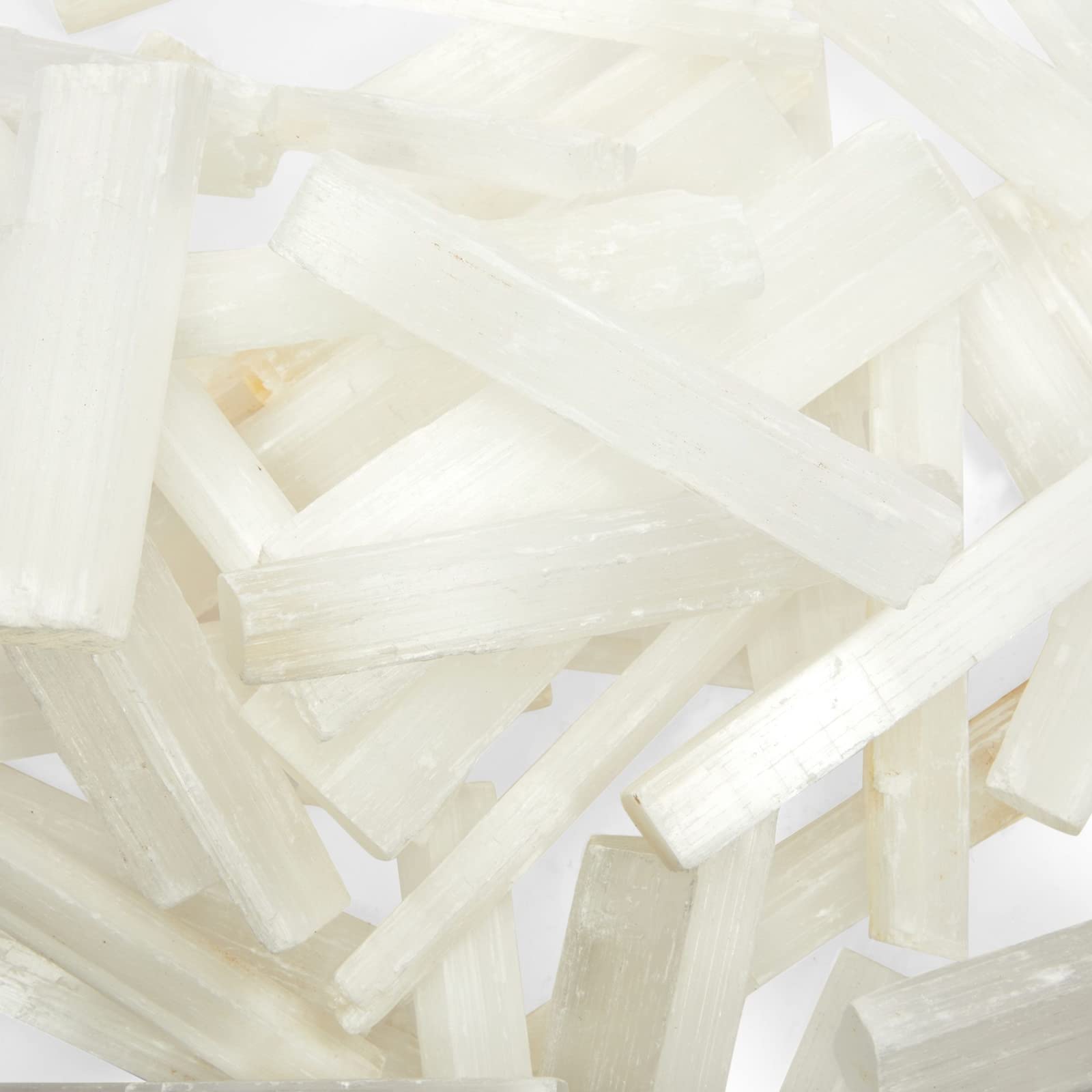 Wellbrite Selenite Wands Bulk, Large Healing Crystals Sticks for Meditation (3-5 in, 3 lbs)