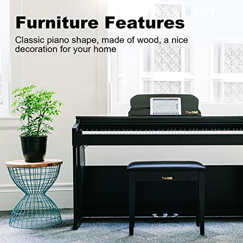 The ONE Lighted-up Digital Piano, Smart Teaching Piano Keyboard with 88 Hammer Action Keys for Beginner/Adult, Full Size Weighted Keyboard with 3 Pedals/Free APP/Bluetooth/MIDI/Headphone Output