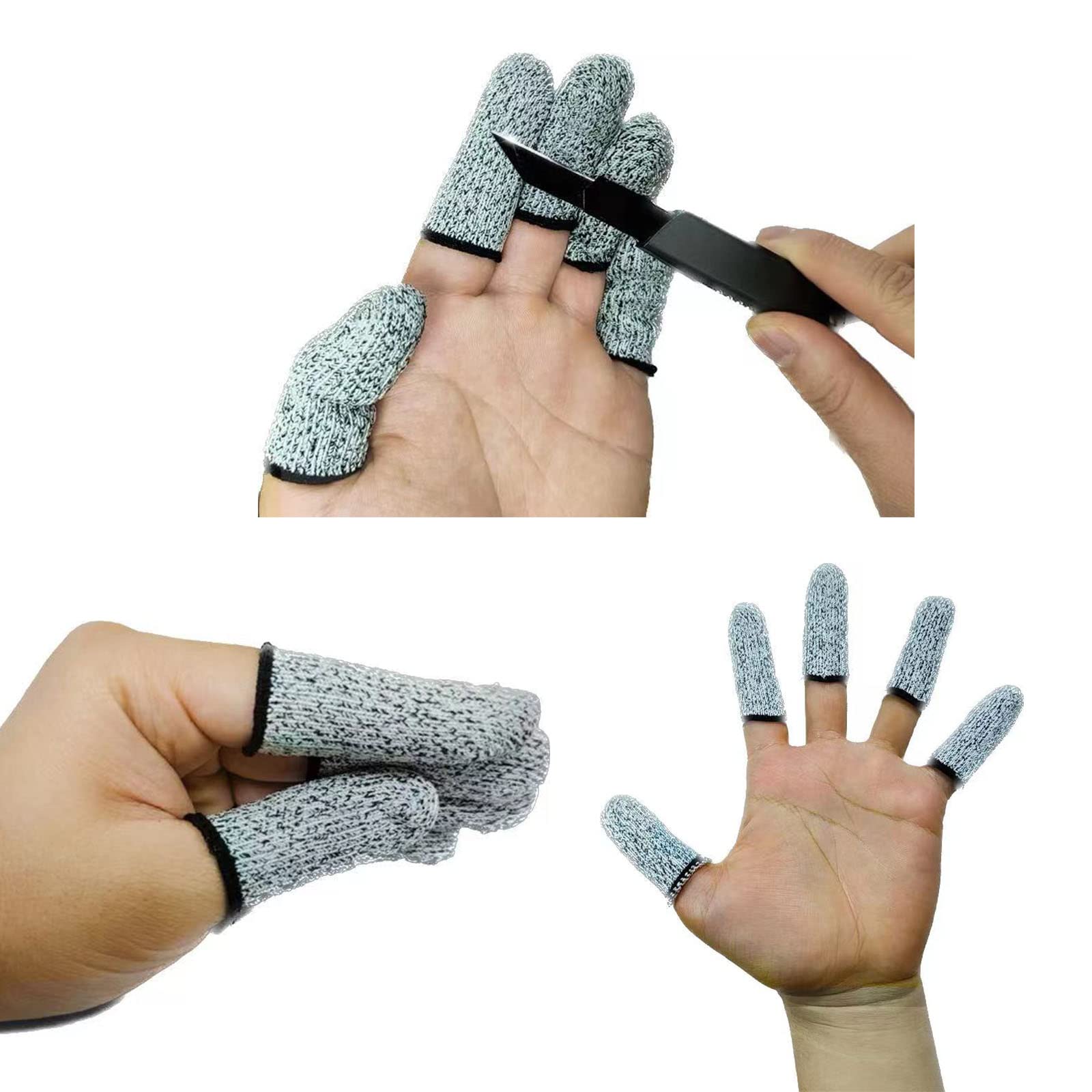 ZFYOUNG 14pcs Finger Cover Protector Anti-Cut Fingertip Finger Cover Anti-Cut Finger Bed Protector Reusable Finger Cover Thumb Finger Protector Bed Suitable for Work, Sculpture