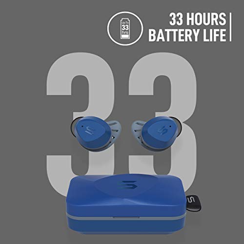 Soul OPENEAR S-Clip On Earphones with Spatial Sound, All-Day Comfort, Open-Ear Safety Design, Long Battery Life, Low Latency Entertainment Mode - for Active and Office Use (Blue)