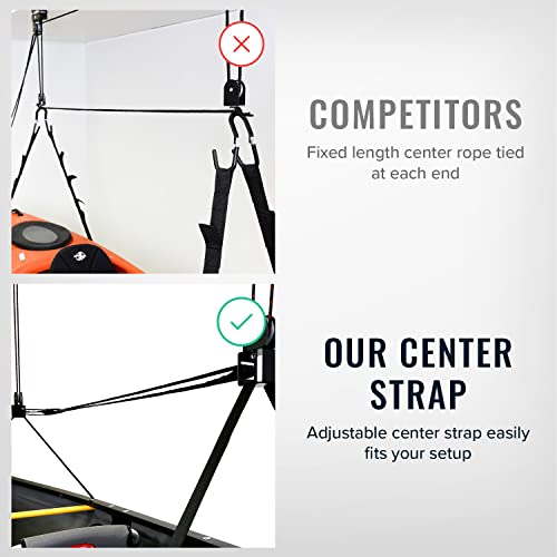 StoreYourBoard Kayak Ceiling Storage Hoist, Hi Lift Home and Garage Hanging Organizer Pulley Rack, Pro