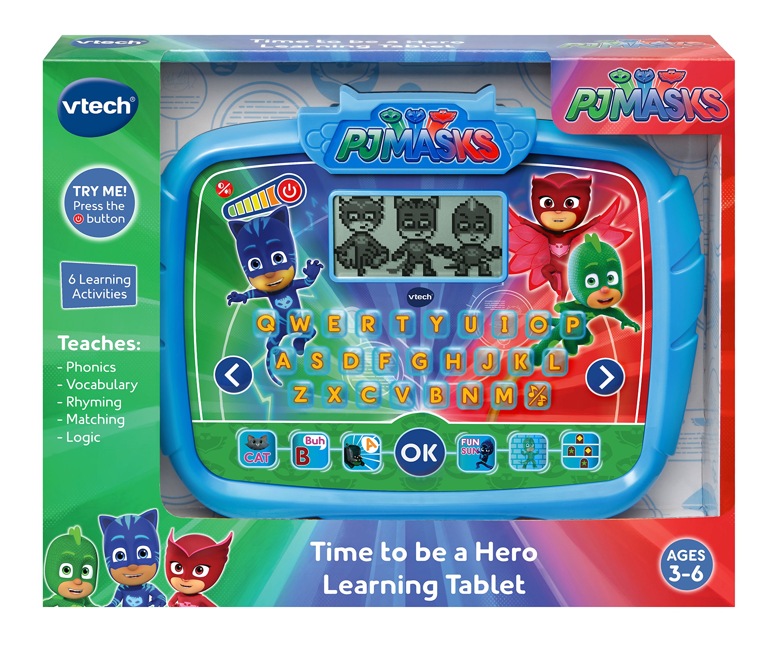 VTech PJ Masks Time to Be A Hero Learning Tablet, Blue