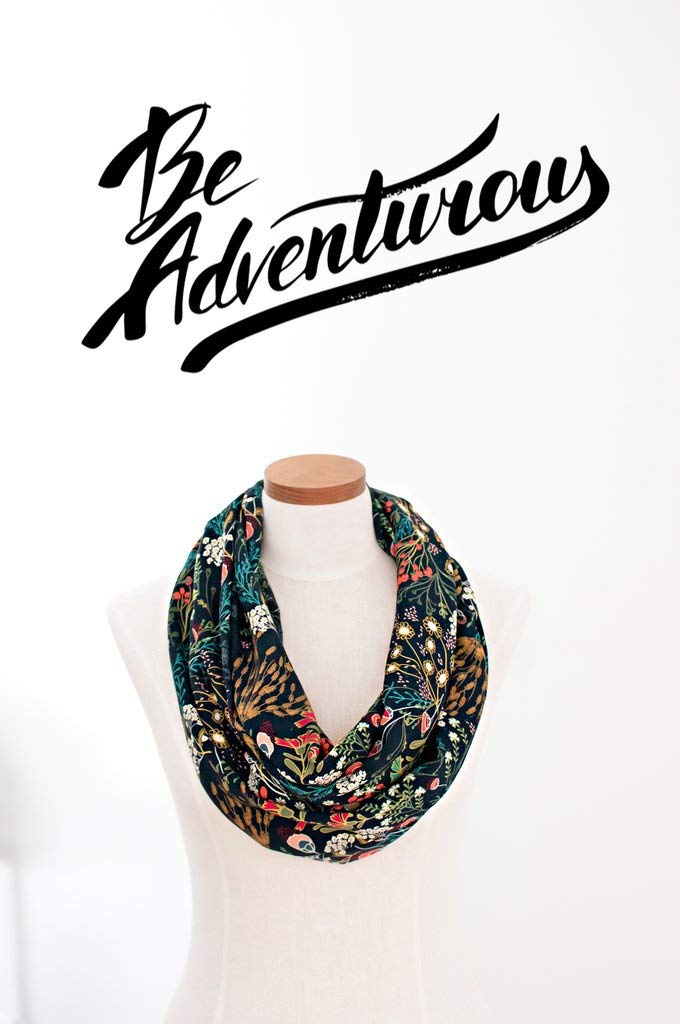 Thea ~ Infinity Scarf w/Secret Zipper Pocket, Spring Travel Scarf, Made in U.S.A.