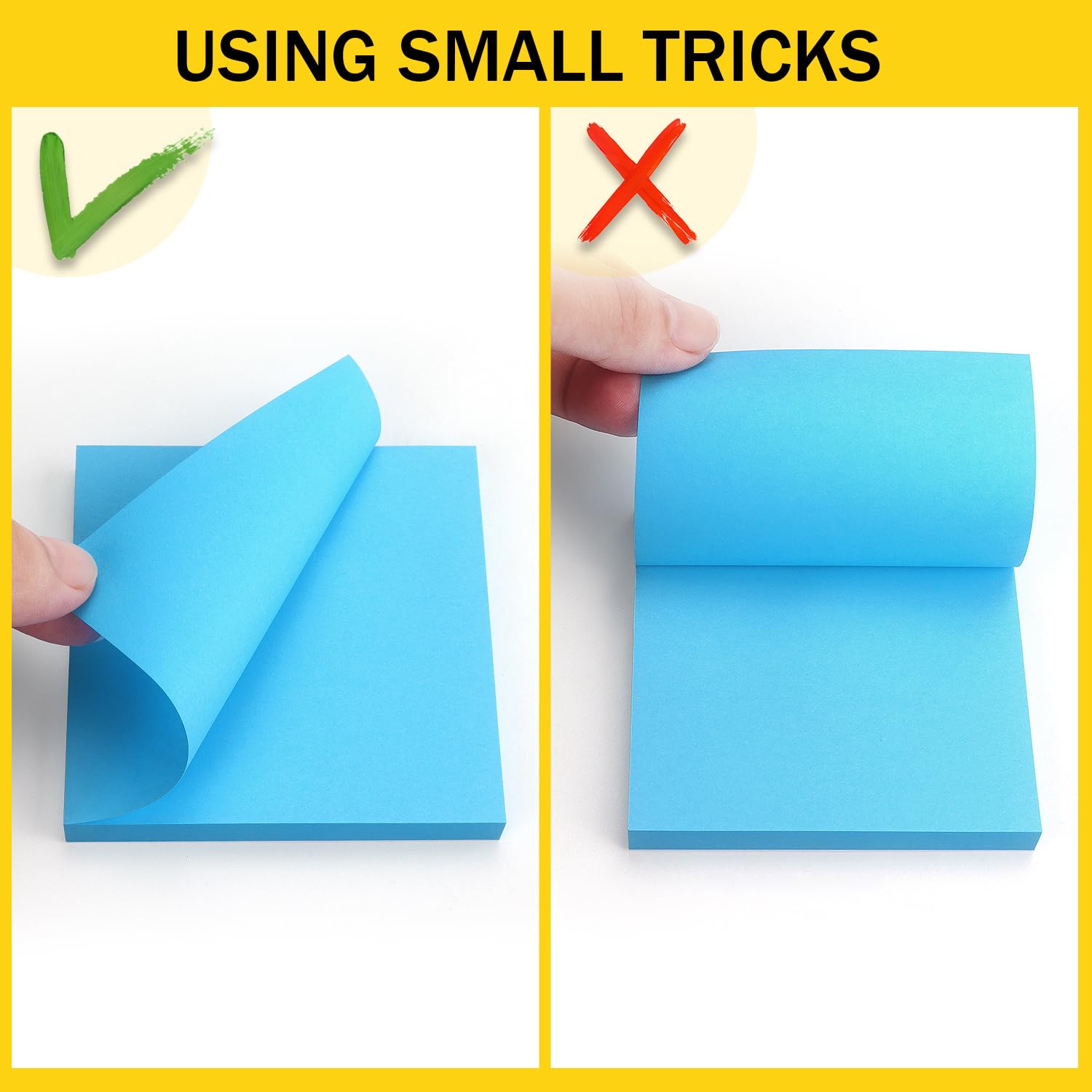Sticky Notes 3x3 Self-Stick Notes 6 Bright Multi Colors Purple Sticky Notes 6 Pads 100 Sheet/Pad (6)