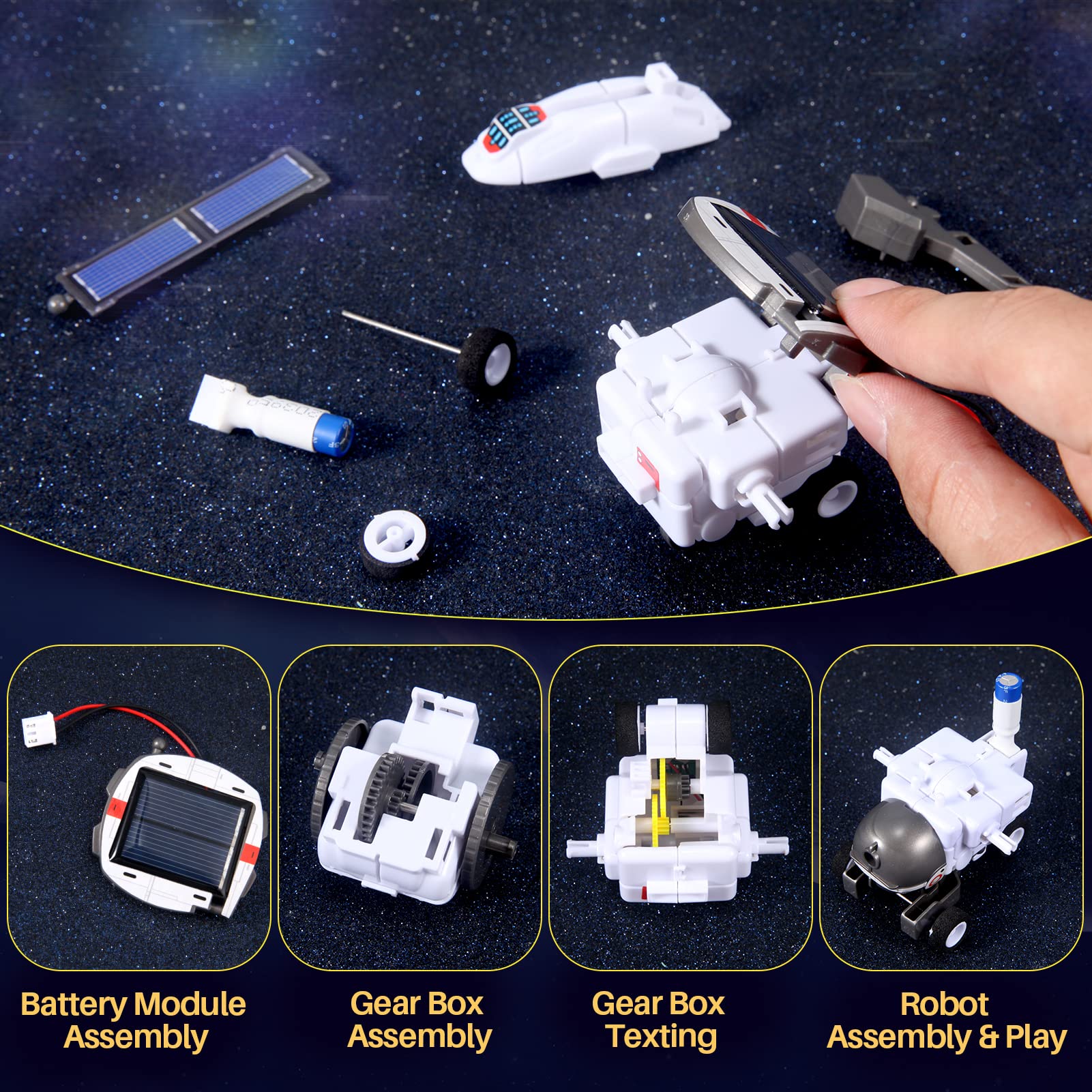 Science Experiment Solar Robots Kits for Boys Girls, 12-in-1 STEM Projects for Kids Ages 8-12, Solar Powered Robot Kit Gifts for Teen Ages 9 10 11 12