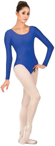 Theatricals Womens Long Sleeve Dance Leotard Royal M D5103