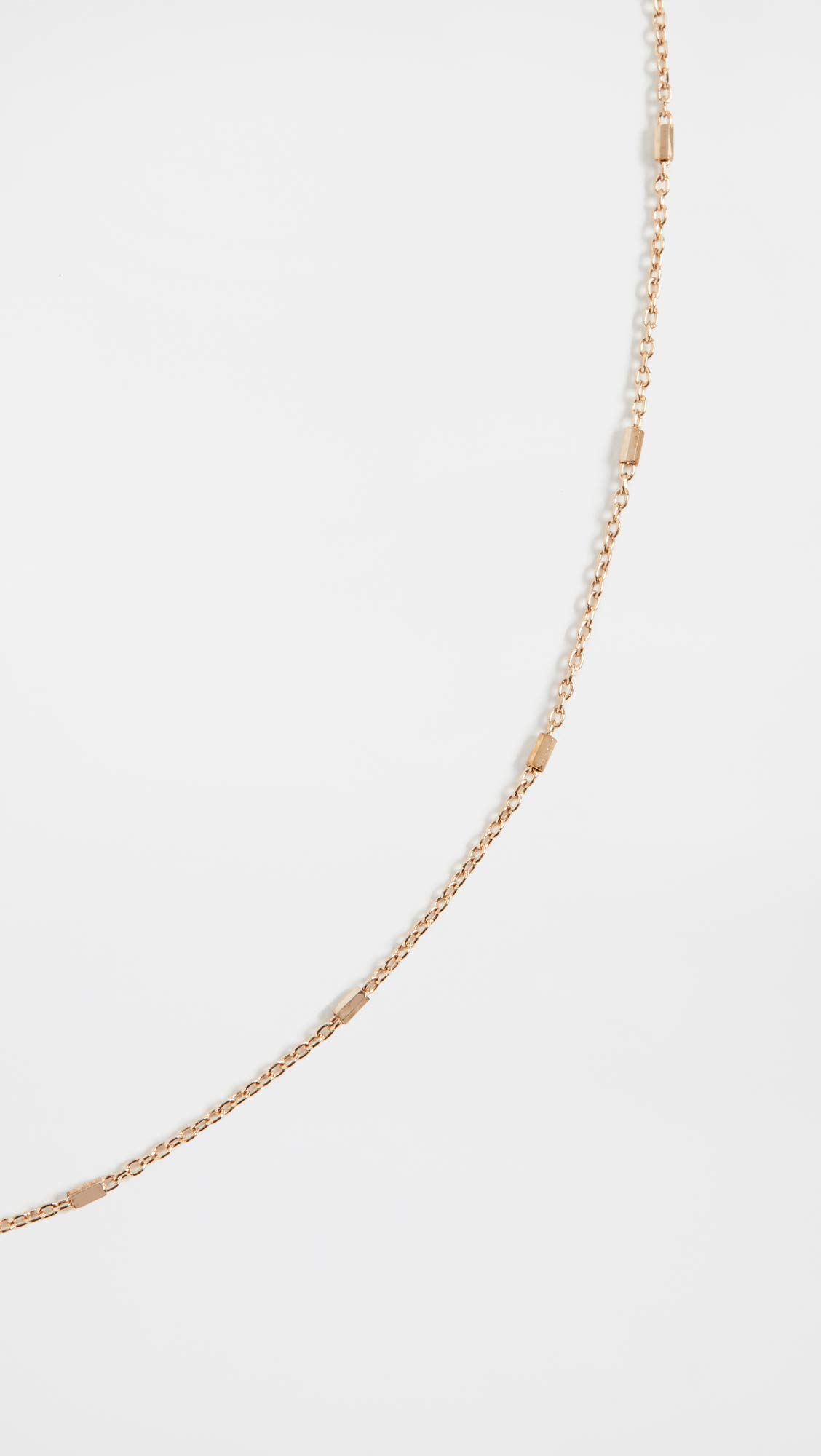 Zoe Chicco Women's 14k Tiny Bar and Cable Chain Necklace, Yellow Gold, One Size