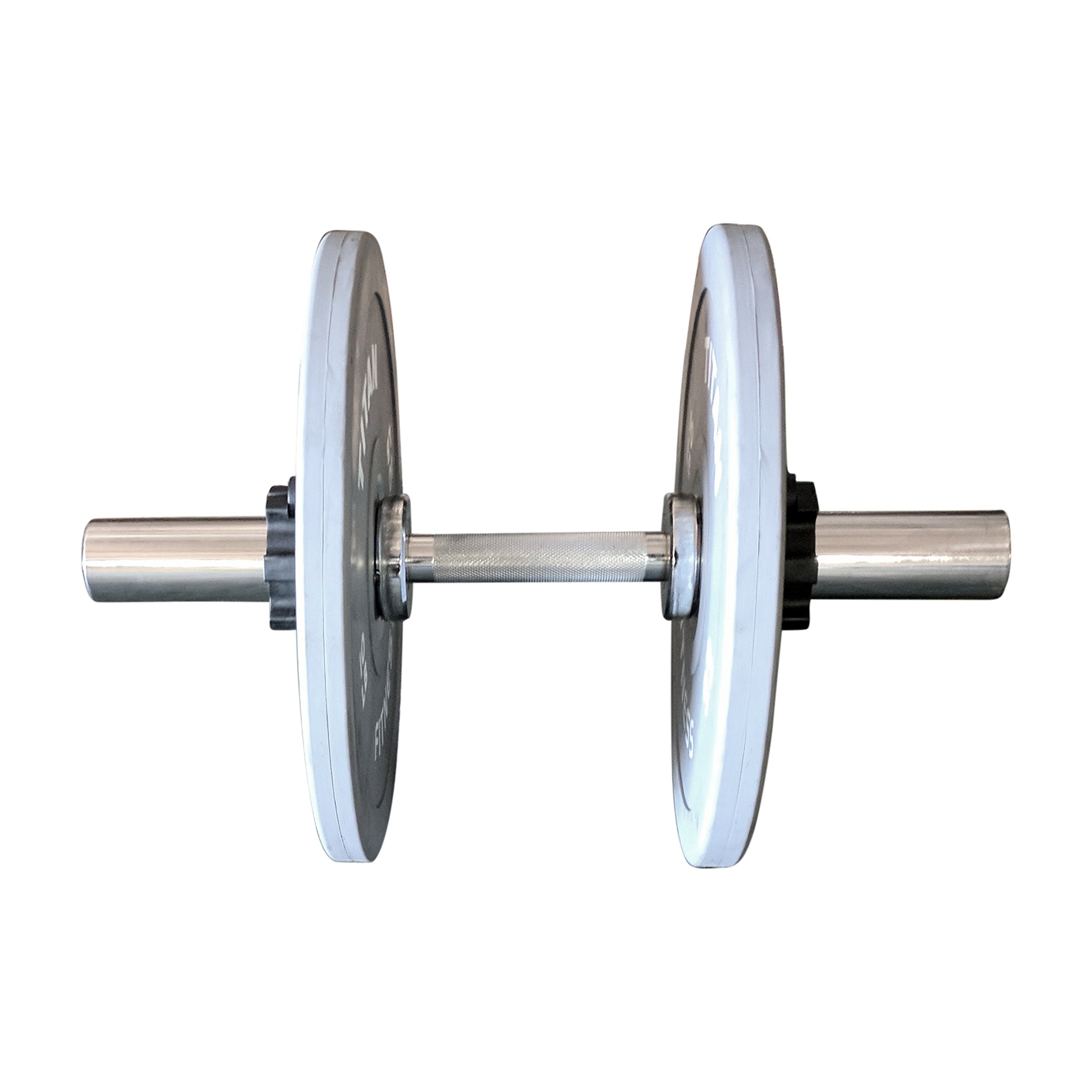 Titan Fitness Pair 20in Loadable Olympic Dumbbell Bars, 400 LB Capacity Each, Knurled Handles for Home Gym Strength Training