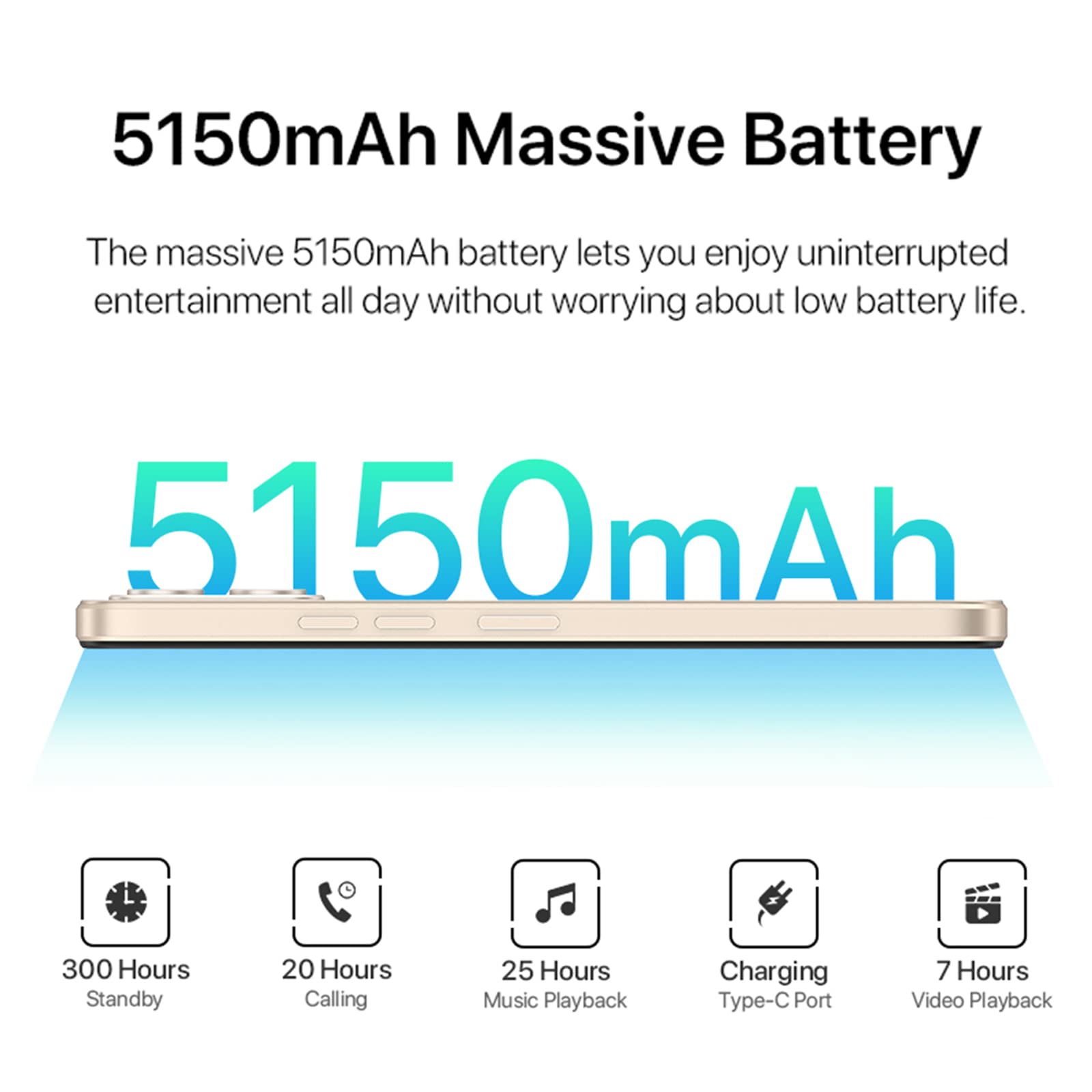 UMIDIGI C2 Unlocked Cell Phone, Android 13 5150mAh Battery with 6.52" Full Screen MediaTek Helio A22 Smartphone 3GB RAM+32GB ROM 256GB Expandable 13MP Camera Mobile Phone
