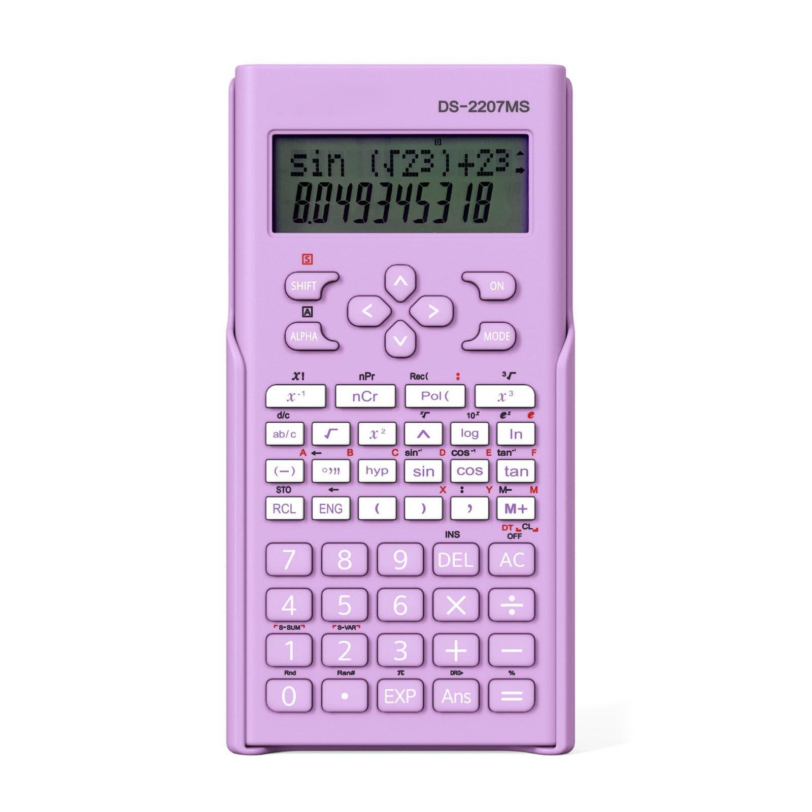 Scientific Calculator Two-Line Display L Students Function Calculators and Portable for School and Business Two Line Display Calculator Protective Case Scientific Calculator Two-Line Display L