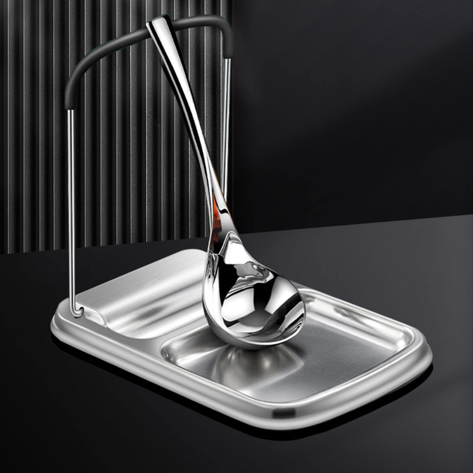 Woedpez Kitchen Countertop Pot Lid Rack Pan Cover Holder Shelf Metal Rack for Ladles Spatula Kitchen Utensil Organizer Countertop Pot Lid Stand