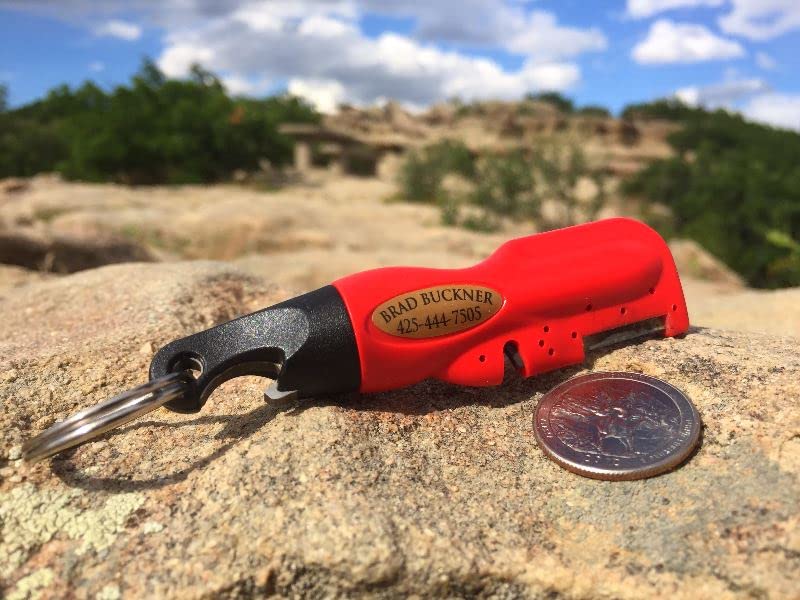 Sharpens Best Sharp-N-Spark Mini Survival 4 in 1 Tool Sharpener & Fire-Starter