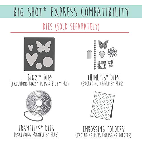 Sizzix Big Shot Express Electric Die Cutting Machine, 660540, 6" (15.24cm) Opening, 6 in (15.24 cm)