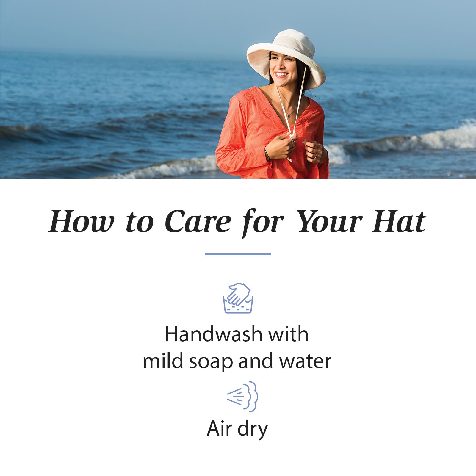 Wallaroo Hat Company – Women’s Seaside Sun Hat – UPF 50+, Wide Brim, Packable Design, Chin Strap and Adjustable Size – Fashionable Sun Hat for Travel, Beach, Poolside and Everyday (Natural)