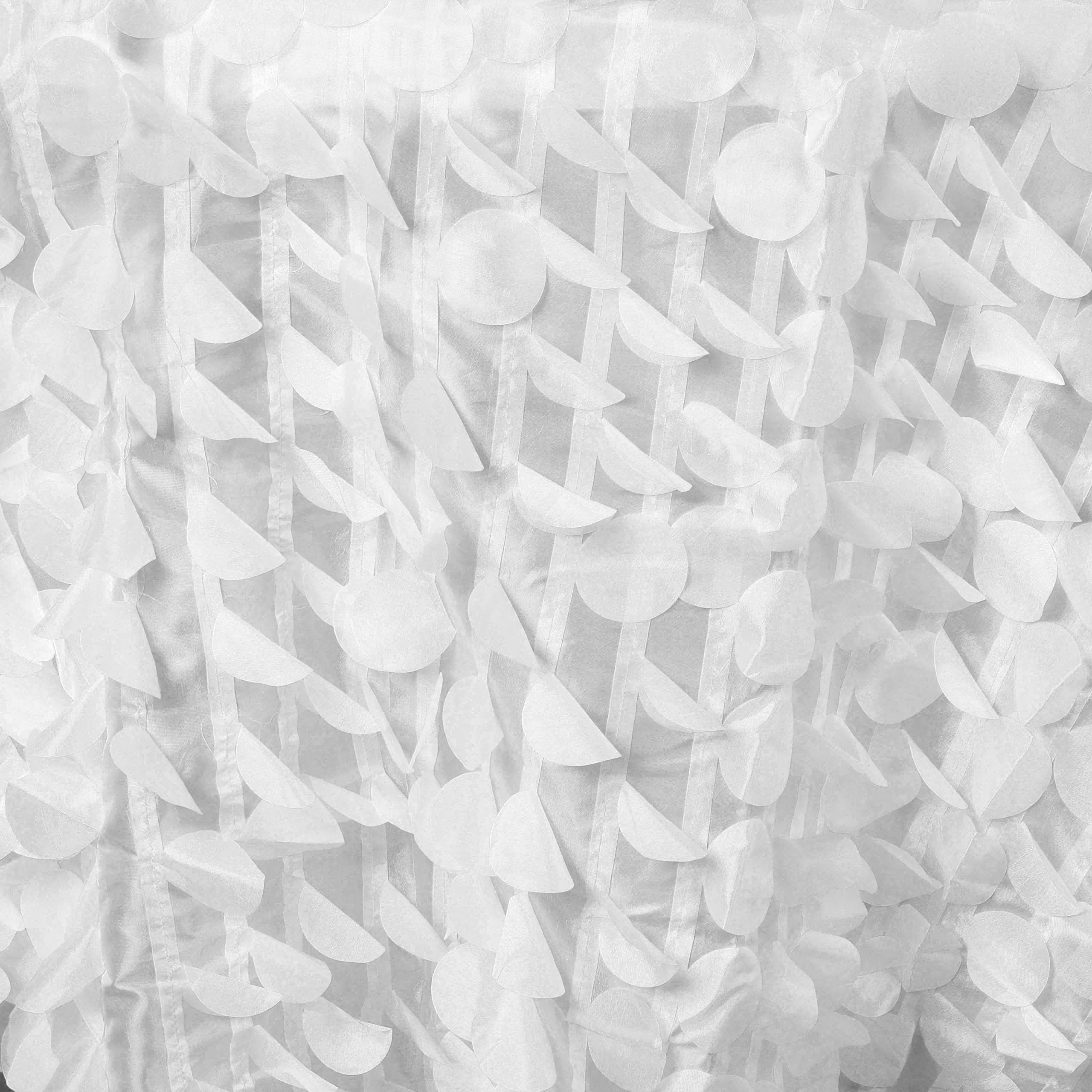 TABLECLOTHSFACTORY Vibrant Flamingo Petals 120 Round Tablecloth White