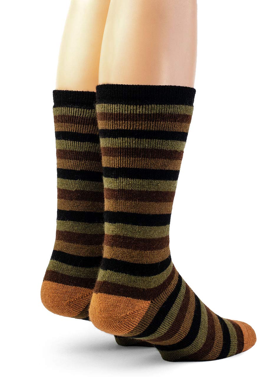 WARRIOR ALPACA SOCKS - Outdoor Alpaca Wool Socks, Terry Lined with Comfort Band Opening For Men And Women(Medium, Woodland)