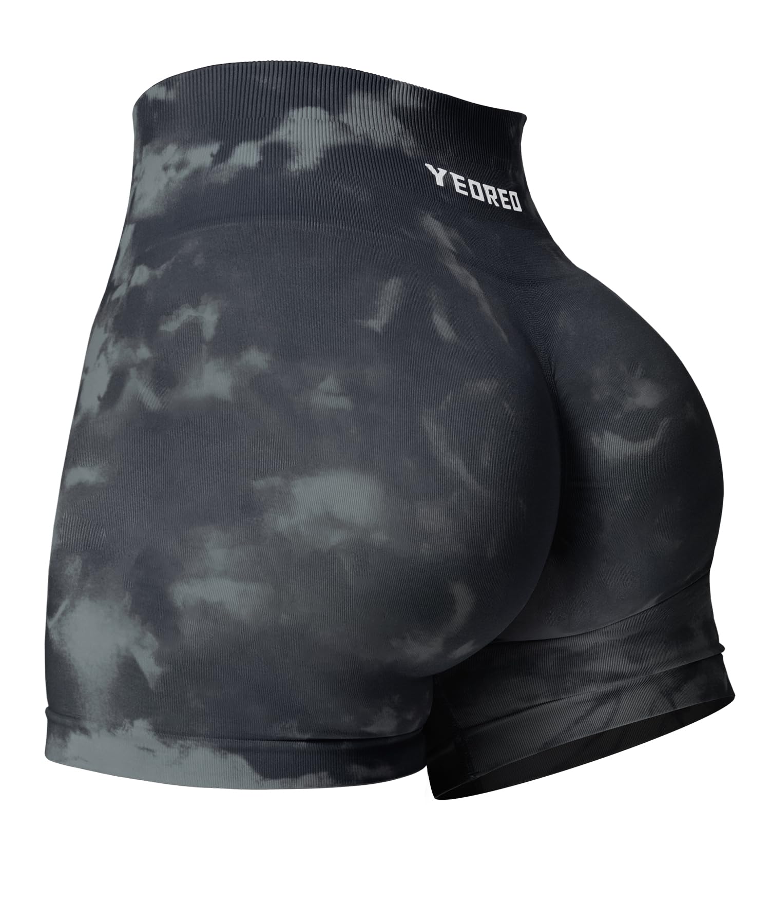 YEOREO Workout Shorts Scrunch Butt Jada Shorts Trainning 3.6" Shorts Black M