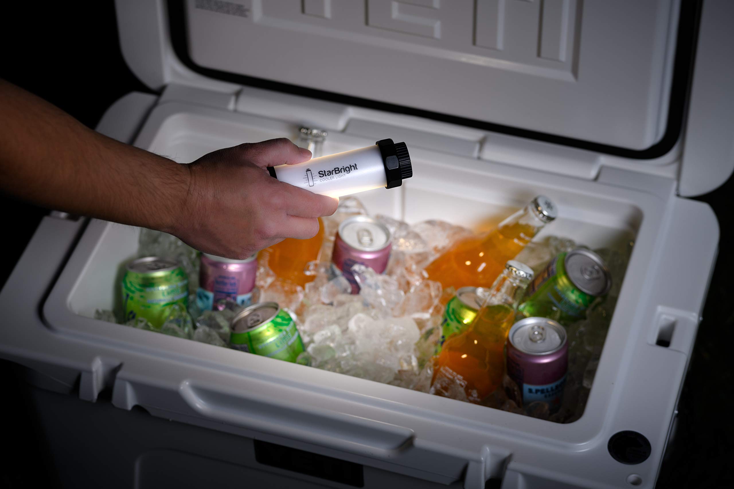 StarBright Rechargeable Universal Cooler LED Light - 5.35x1.61x5.35 inches - Compatible with YETI, RTIC, ORCA, Igloo, Coleman, and More - USB-Chargeable Battery, No Mounting or Installation Required