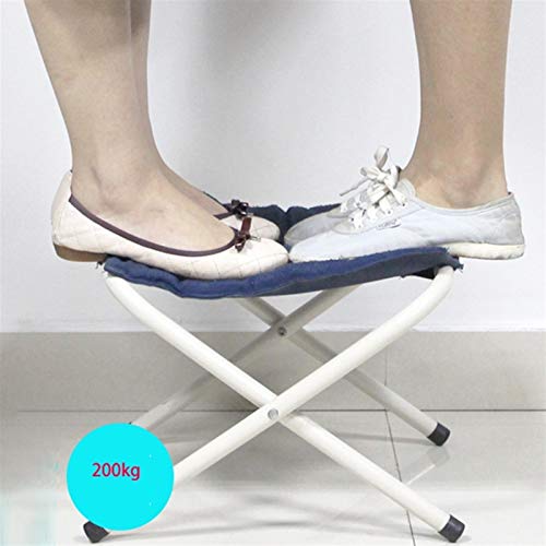 ZOKLU Folding Stools, Camping Stools Folding Step Stool - Thick Folding Stool, Fishing Stool Portable Folding Stool Adult Outdoor Train Small Bench, 34X33X33cm (Color : Blue)