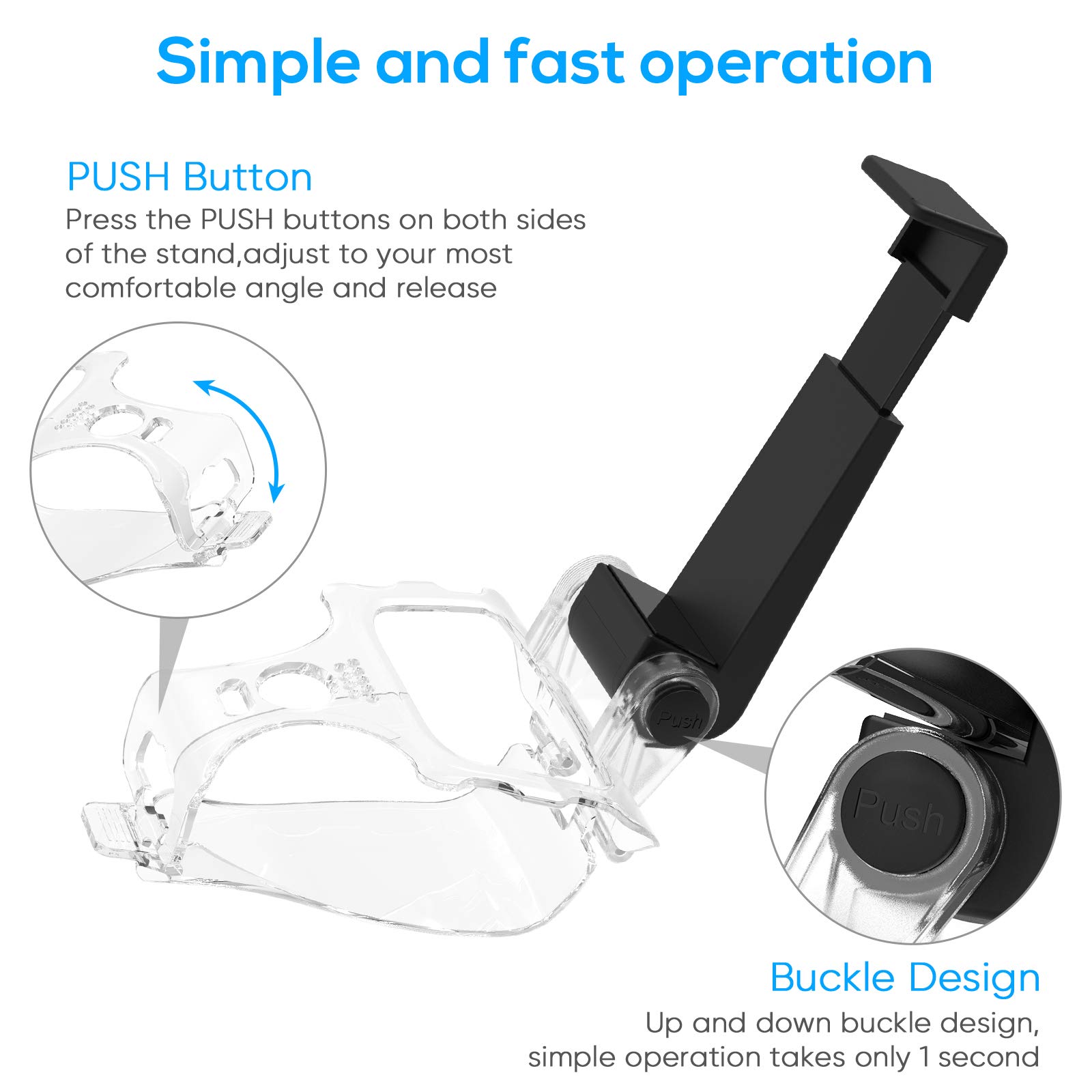 YUANHOT Controller Phone Mount for PS5, Phone Clip Clamp Bracket Holder with Adjustable Stand