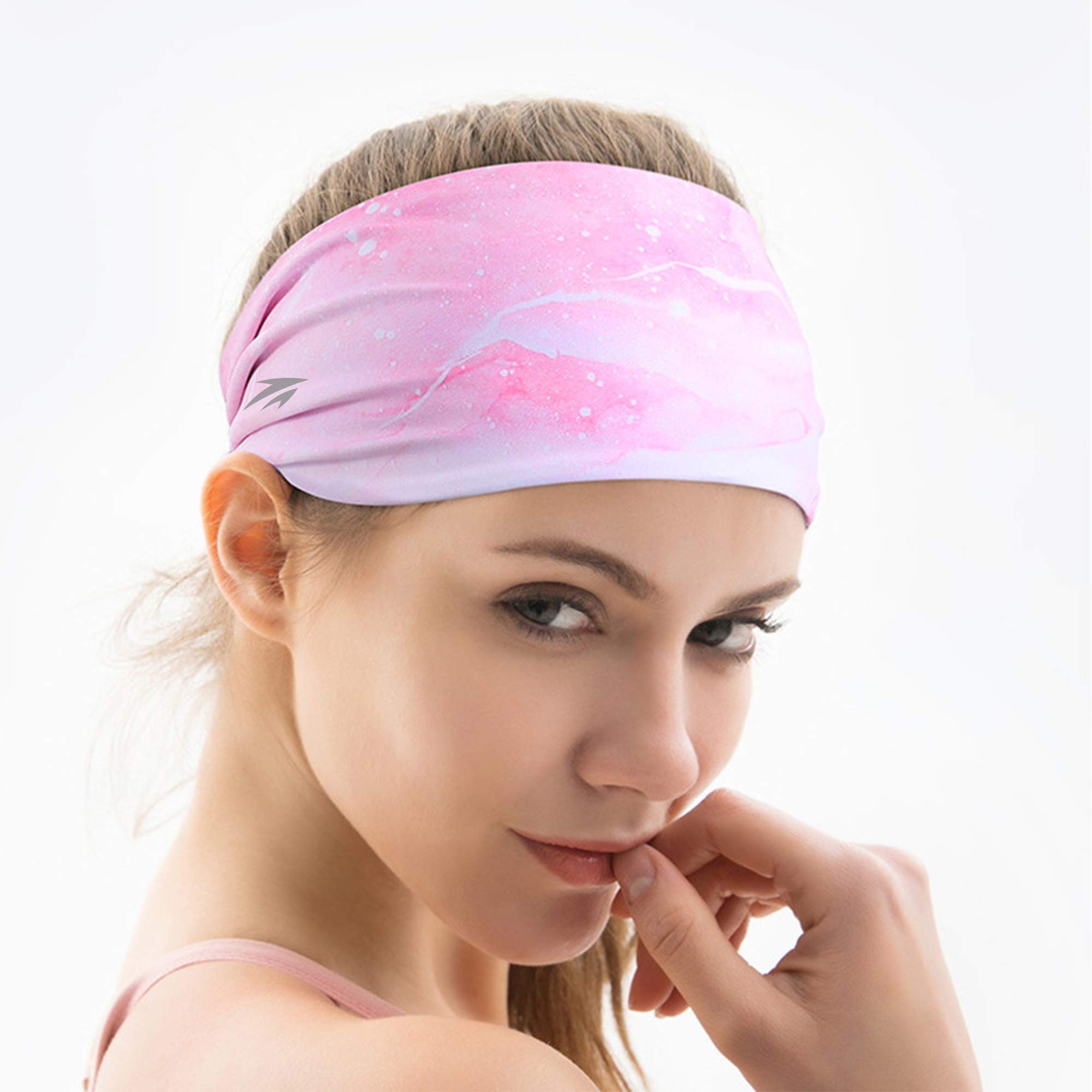 Zollen Headbands for Women, Elastic Sweat Bands Non Slip, Moisture Wicking & Quick Dry for Yoga, Work Outs,Sport Activities