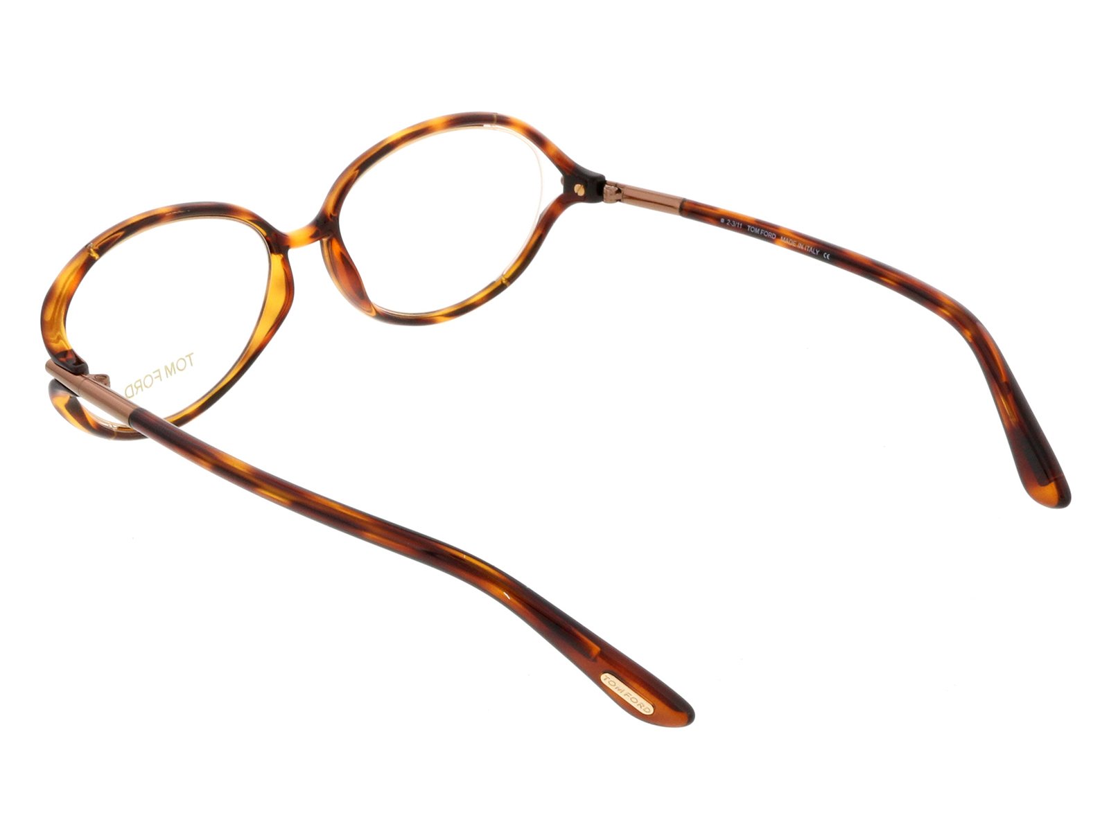 Tom Ford Womens Tortoise Print Oval Reading Glasses Brown 55mm