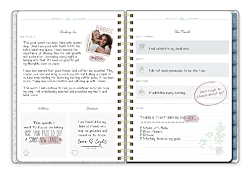 Southworth Planner (January 2023-December 2023), 8.5" x 11", Rustic Sage Oval Wreath, Premium 28#/105 gsm Paper, Large Twin Wire (91065)
