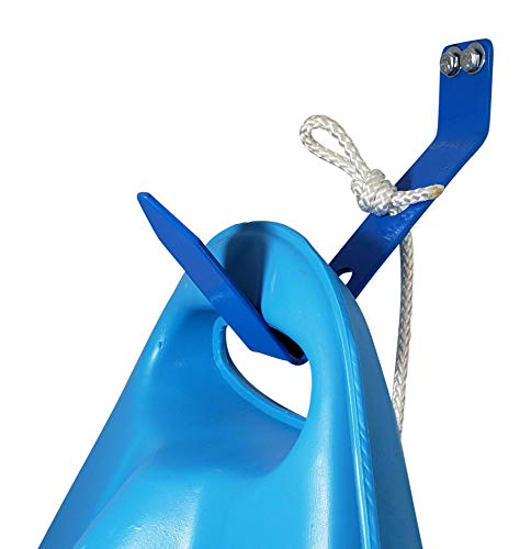 Yak-It-Up | Kayak Storage Hanging Bracket for Garage | Multi-Use Kayak Wall Hanger | Easy-Up | Heavy Duty | Complete Kayak Rack Hanging Kit, Blue
