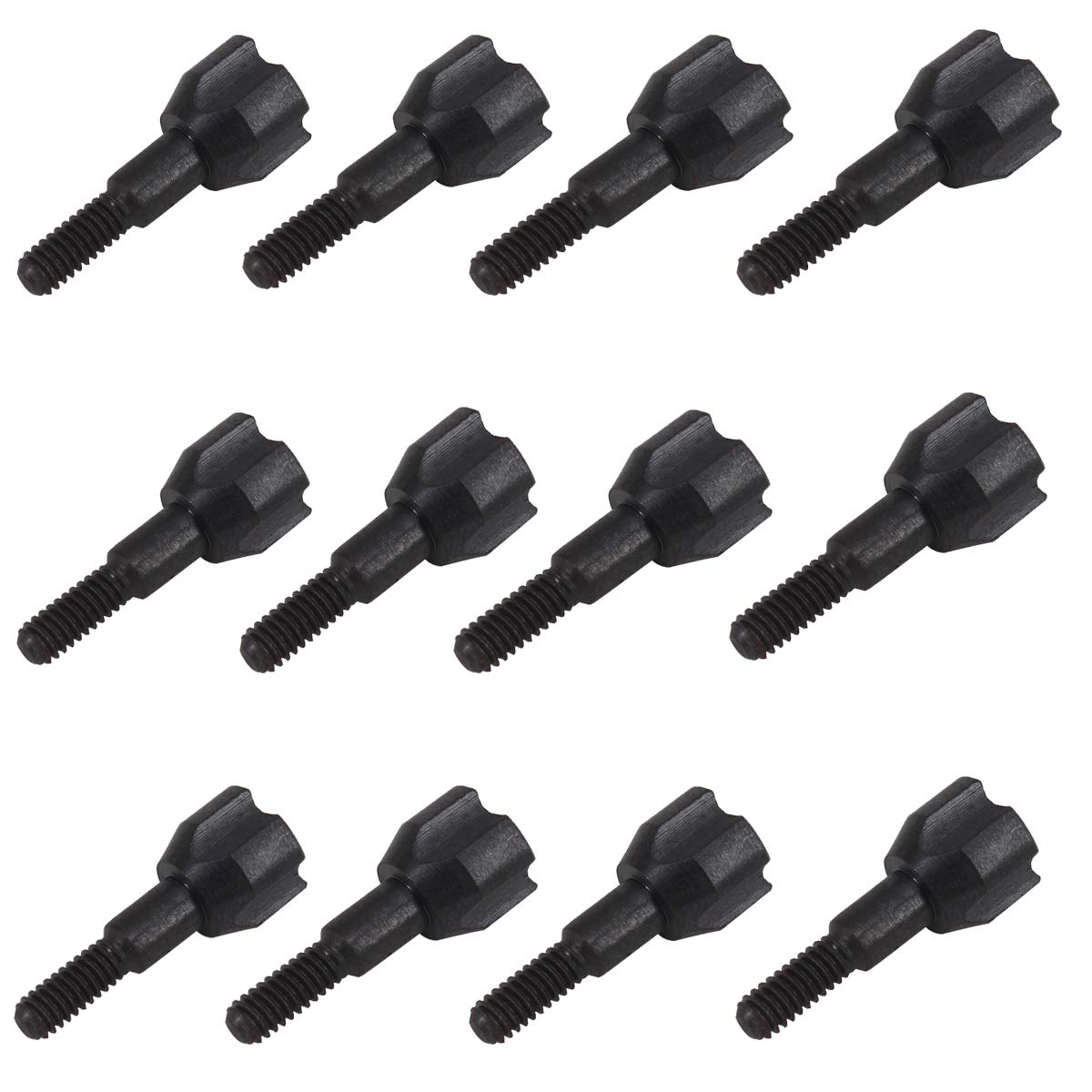 WLOOD 100 Grain Archery Hunting Small Game Hammer Broadheads Crossbow Compound Bow Arrow Tips (12 Packs Black)