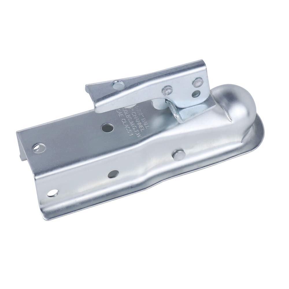 YEOPGYEON Straight Trailer Coupler for 1-7/8" Ball Size 2" Channel Size Capacity 2000LBS Zinc-Plated
