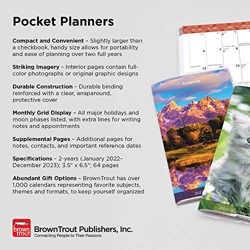 Tropical Islands 2022 3.5 x 6.5 Inch Two Year Monthly Pocket Planner, Scenic Travel Photography